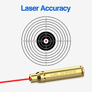 Darkfang 223/5.56mm Laser Bore Sight Red Beam Easy Adjust and Zeroing Optics Bore Sighter with 2 Sets Batteries for Scope Sighting