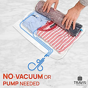 Vacuum Packing Bags for Travel - No Vacuum Reusable Large Sealed Space & Storage Saver Compression Packing, 2 Pack