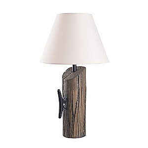 Kenroy Home 32055WDG Cole Table Lamps, Medium, Wood Grain