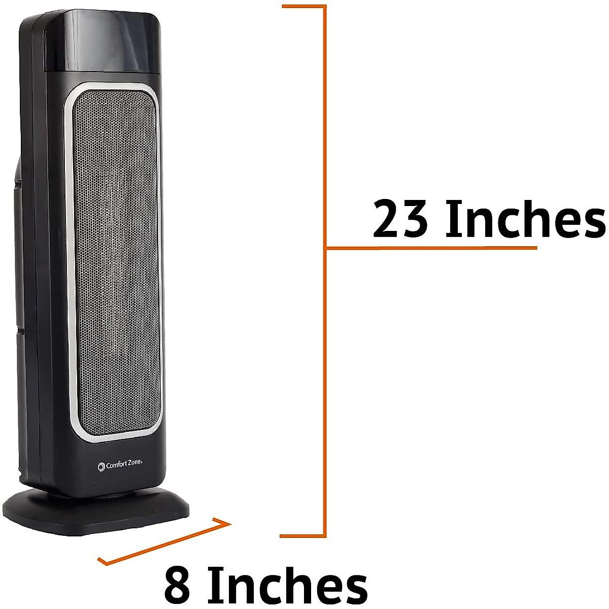 Oscillating Space Heater – Ceramic Forced Fan Heating with Stay Cool Housing - Tower with Remote Control, Digital Thermostat, Timer, Large Temperature Display and Efficient ECO Mode - by Bovado USA