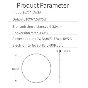 N/A Qi Wireless Charger+External Receiver for Samsung Galaxy A12 A22 A32 A42 A52 A72 4G 5G Black