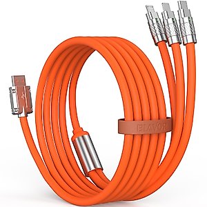 BLAVOR 3 in 1 Multi Charging Cable 4FT, 60W Type-C Charger Cable Fast Charge, Thick Silicone Multi Cable Charging Cords with Type C+Micro USB, for Phones, Tablets and Electronics