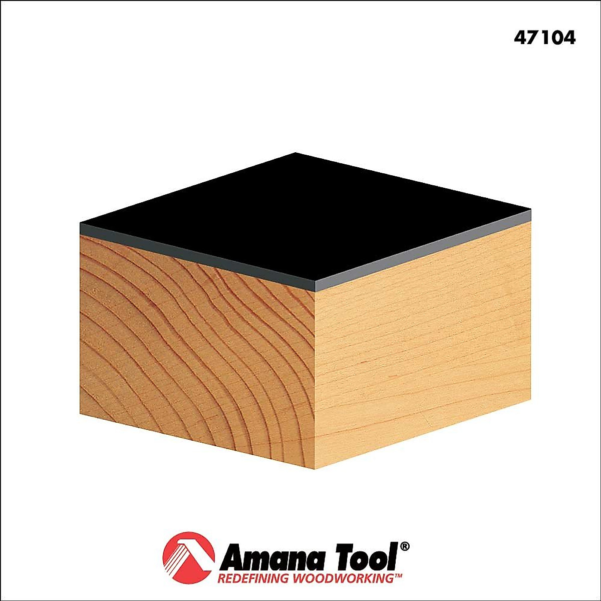 Amana Tool 47104 Flush Trim 1/2-Inch Diameter by 1-Inch Cutting Height by 1/4-Inch Shank 2-Flute Router Bit