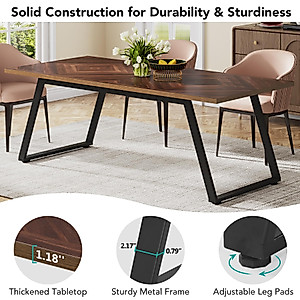 Tribesigns 63 Inch Executive Office Desk, Large Computer Desk with Thickened Frame, Modern Simple Study Writing Table Workstation Desk for Home Office, Living Room