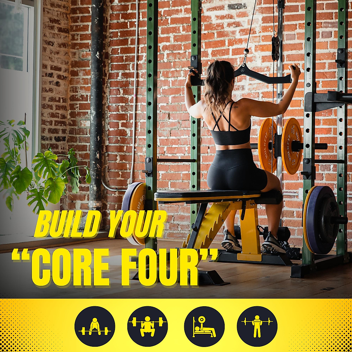 HulkFit Pro Series 2.35” x 2.35” Weight Plate Holders Attachment Accessory Pro Series Power Cage - Pair