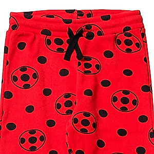 Miraculous Ladybug Little Girls Fleece 2 Pack Leggings Black/Red 7-8