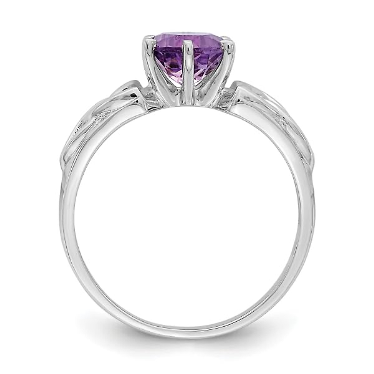 IceCarats 925 Sterling Silver Purple Amethyst Celtic Trinity Ring Gemstone Band Size 6