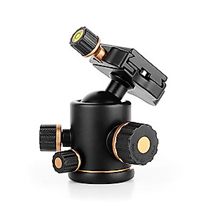 Pergear TH3 Pro DSLR Camera Tripod Ball Head, 8KG/17.6lbs Loading Capacity, 360 Degree Swivel, Metal Build Quality, Fine Tuning Damping, U-Shaped Groove Design for Easy Switching Into Vertical Mode