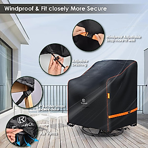 royreal Patio Chair Covers Outdoor Waterproof Furniture Adirondack Chair Covers,Rocking Chair Cover Outdoor Swivel Chair Covers(2Pack 30" W*34" D*38.5" H)