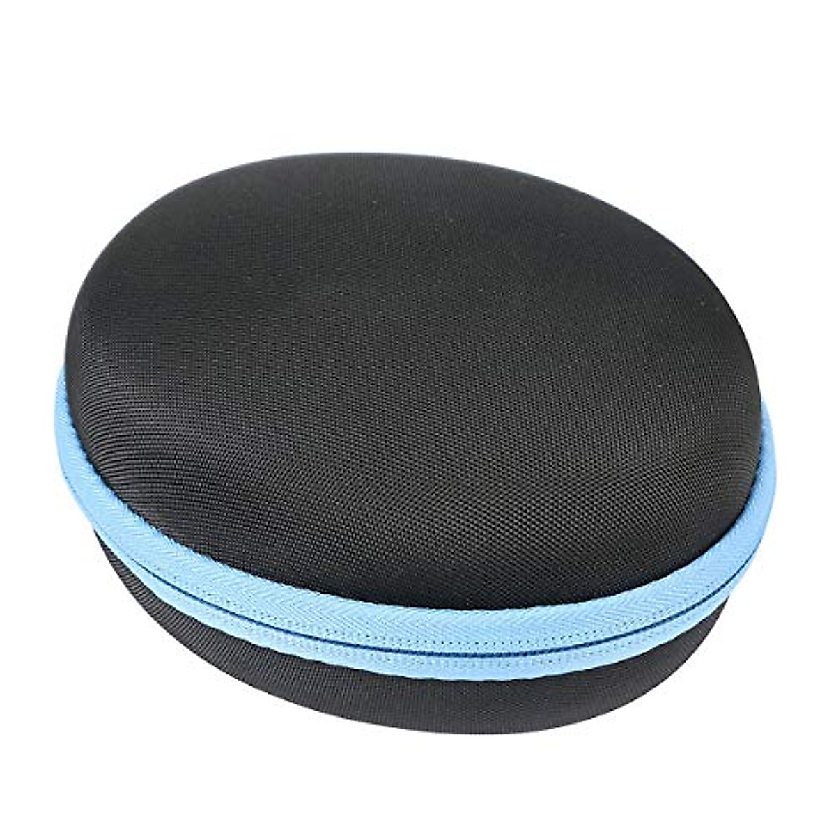 co2CREA Hard Travel Case Replacement for Matte Finish Premium Rechargeable Wireless Bluetooth Over Ear Headphones Foldable Headset (Black Case + Blue Zipper)