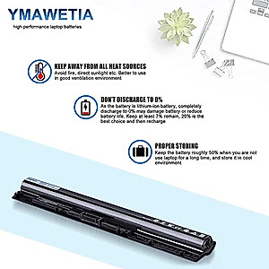 Dell 40wh Standard Rechargeable Li-ion Battery Type M5Y1K 14.8V, Dell 40 WHR 4-Cell Primary Lithium-ion Battery, M5Y1K 14.8V Dell Laptop Battery for Inspiron 15 5000 3000 3551 3558 5558 yu12005-13001d