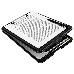 Amazon Basics Plastic Storage Clipboard,Black, 2-Pack