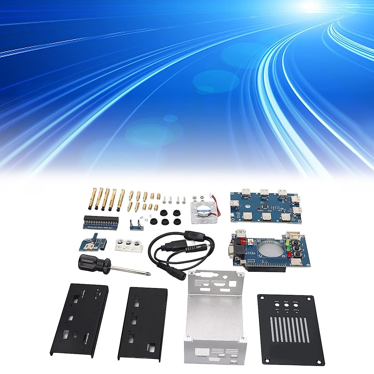 Jeankak Mister FPGA Metal Housing Kit, 32Mb SDRAM Board with Tutorial, USB Hub V2.1 Io Board Metal Housing Set for Simulates Game Consoles, Computers, and Arcade Boards