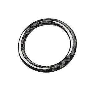 NC Carbon Fiber Styling Trim Cover Sticker Compatible with Q5 A4L A5 (Engine Start Stop Cover Ring A)