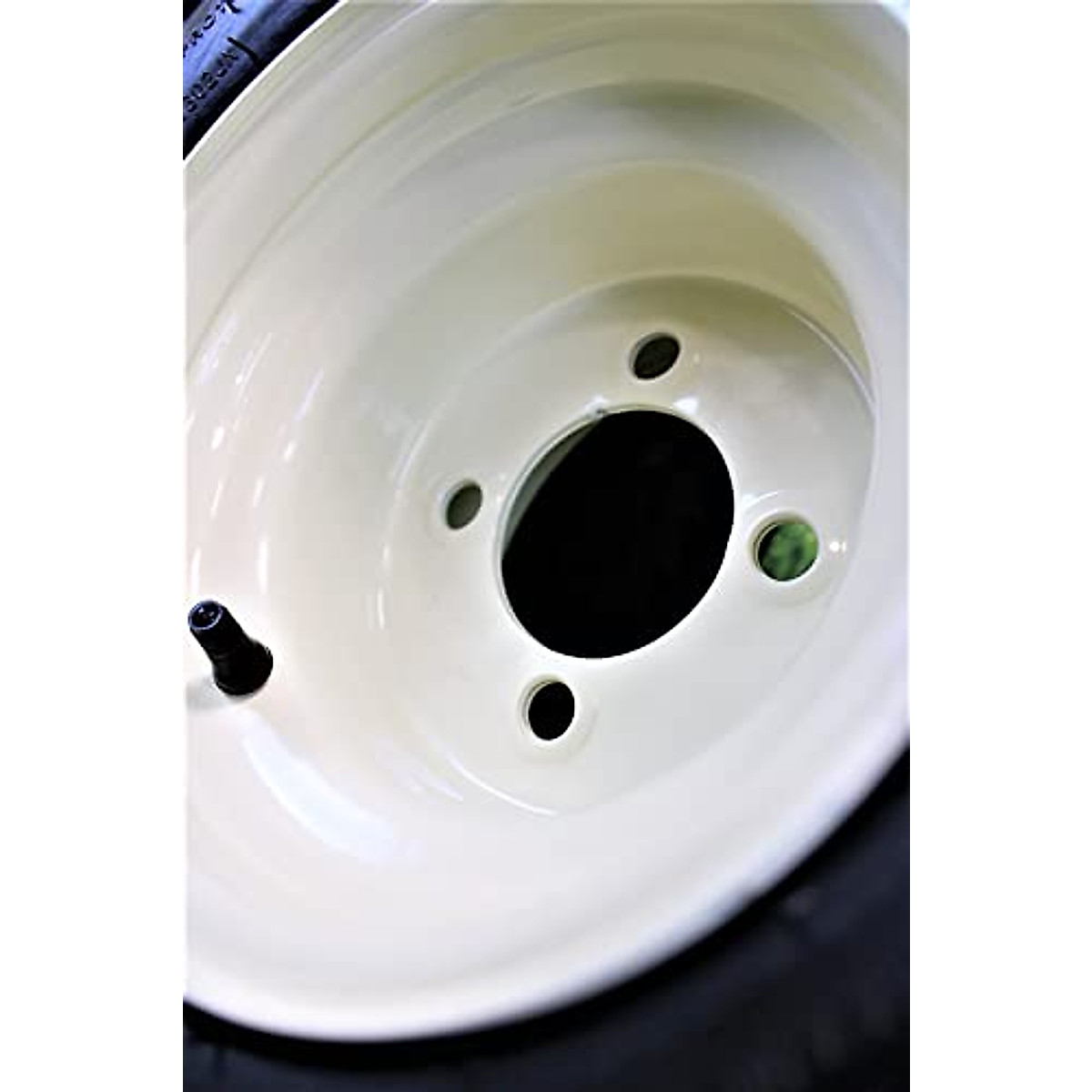 Antego Tire & Wheel 18x8.50-8 Tires on 8x7 Beige/Tan Wheel Assemblies for Golf Carts and Lawn Mowers (Set of 4)