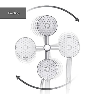 KOHLER 23218-G-CP Awaken 2-in-1 Multifunction Shower Combo Kit, Rotating Showerhead and Handshower Set, 1.75 GPM, Polished Chrome