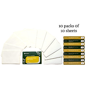 Toilet Seat Covers Disposable - Flushable & Biodegradable Travel Accessories for Adults, Kids, Toddlers | Travel, Road Trips, Camping, Potty Training Essential, & so much more! (10 packs of 10 sheets)