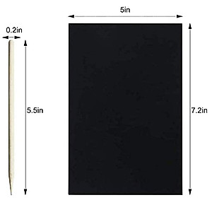 Art Set for Kids Rainbow Magic Scratch Off Paper Black Scratch Sheets Notes Cards Boards Doodle Pads Childrens Crafts Projects Kit for Girls Boys Adults Birthday Christmas Gift