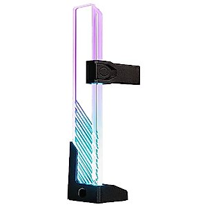 Cooler Master MasterAccessory ARGB GPU Support Bracket, Edge-Lit ARGB Tempered Glass, Universal GPU Bracket, Multiple Orientations (MCA-U000R-GSBTG-00)