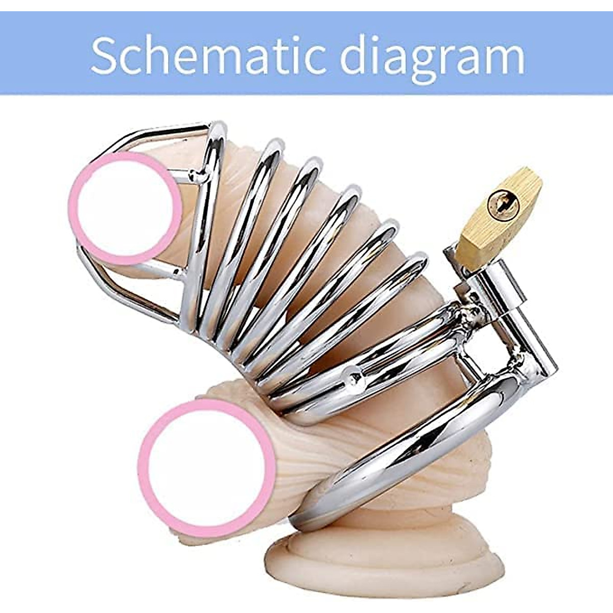 Male Chastity Devices Metal Chastity for Men Breathable Chastity Device Chastity Cage Devices Lightweight Sexual Wellness Cock Cage Penis Cage Sweater M1