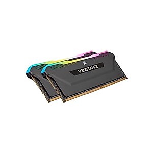 Corsair Vengeance RGB Pro SL 16GB (2x8GB) DDR4 3200 (PC4-25600) C16 Desktop memory – Black (CMH16GX4M2E3200C16)