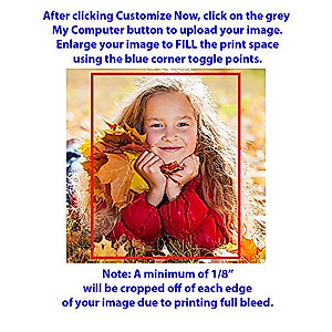 Picture Wall Art Your Photo on Custom Glass 10 x 8 Horizontal Print
