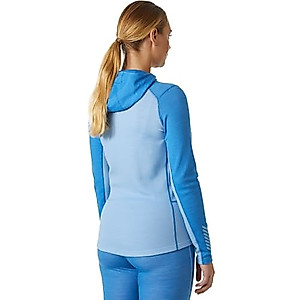 Helly-Hansen Womens LIFA Merino Midweight Hoodie, 627 Bright Blue, Small