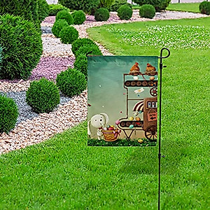 My Little Nest Seasonal Garden Flag Easter Egg Bunny Double Sided Vertical Garden Flags for Home Yard Holiday Flag Outdoor Decoration Farmhouse Banner 12"x18"
