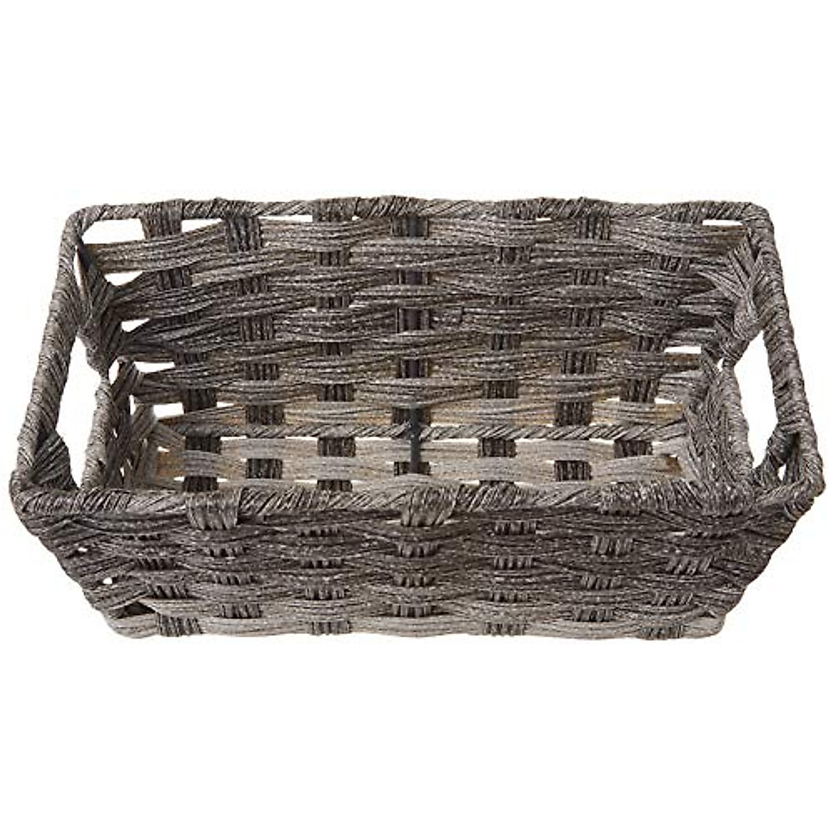 Whitmor Gray Wash Split Rattique Small Shelf Tote