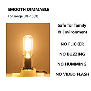 E14 LED Bulb Dimmable European Base E14 LED 40W 400LM E14 LED Dimmable Candelabra Soft White 3000K, Vintage 4W E14 LED Edison Light Bulb for Chandelier European Pendant Lighting, 6 Pack