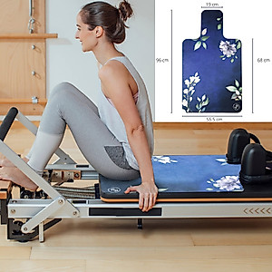 Pilates Reformer MatPilates Reformer Machine TowelExercise MatFitness Gym MatMini Travel Yoga Mat Black Rubber BackingLight WeightNon SlipPortable Mat With A Carry BagPilates Socks Optional