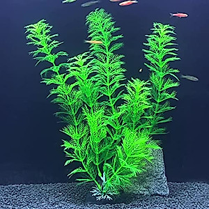 TANOMA Artificial Aquarium Plants Plastic, Fake Plants for Aquarium Fish Tank, Realistic Plant 10PCS