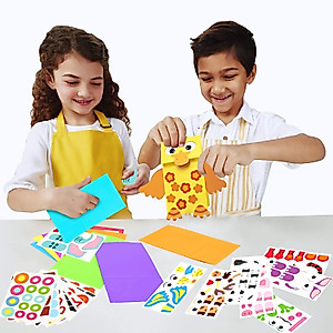 WATINC 9Pack Hand Puppet Art Craft Paper Sock Puppets DIY Making Your Own Puppet Kits Party Favors Wiggle Googly Eyes Storytelling Party Supplies Imaginative Play Birthday Party for Boys Girls