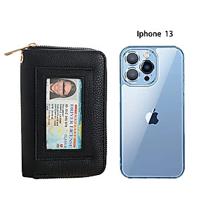 FACAI RFID Wallet Women, Small Wallet for Women, Credit Card Holder, Wristlet Wallet for Women with ID Window Black