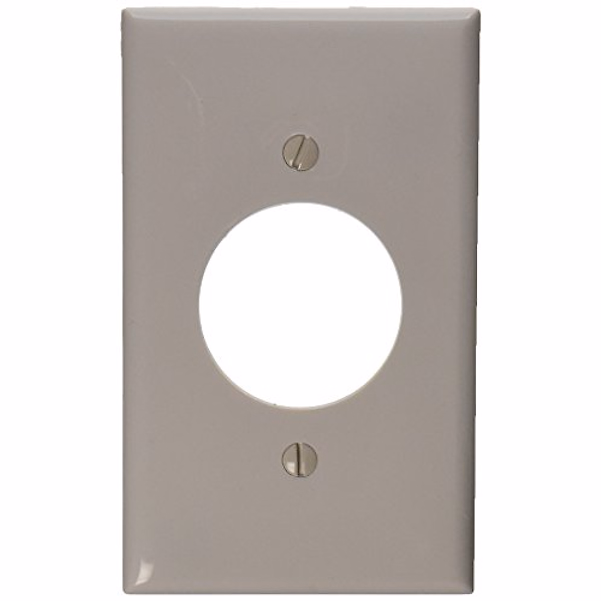 Leviton 2620 30 Amp, 250 Volt, Flush Mounting Locking Receptacle, Industrial Grade, Grounding, V-0-MAX, Black & 80720-W 1-Gang 1.60-Inch Diameter, Device Receptacle Wallplate, White