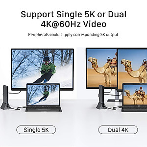 CABLETIME Thunderbolt 3 Cable 40Gpbs/100W/5A, USB C Cable Compatible with New MacBook Pro, ThinkPad Yoga, Alienware 17 and More (1.6FT/0.5M)