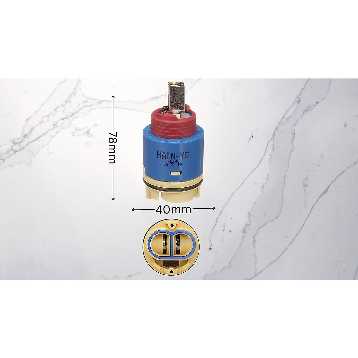 T and T TandT 40mm Ceramic Pressure Balance Cartridge JH02BJ HL-40 Blue, Red