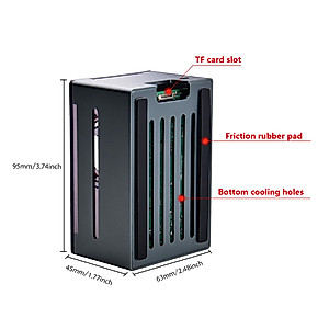GeeekPi Metal Case for Raspberry Pi 4, Pi 4 Case with Ultra Thin ICE Tower Cooler for Raspberry Pi 4 Model B (Black)