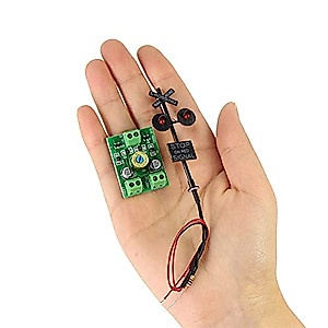 Evemodel JTD877RP 1 Set HO Scale Railroad Train / Track Crossing Sign 2 Heads LED Made + Circuit Board Flasher-Flashing Red Train Stop Signal Lights Decoration and Party