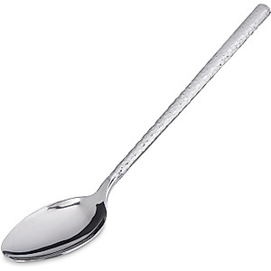 Carlisle FoodService Products 60200 Hammered Stainless Steel Solid Serving Spoon, 12