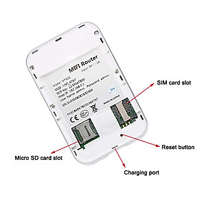 Tosuny 4G Wireless Router with SD Card Slot, MF925 4G LTE Wireless Router, USB Charging, for Smartphones, Tablets or Computers, Easy to Carry use Outdoor