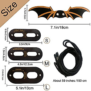 MUYG Bearded Dragon Leash Harness,Lizard Adjustable Soft Leather Leash with Bat Wings Lizards Tank Accessories Reptile Hammock Flexible Jungle Climbing Vines Decorations for Chameleon Gecko (3 Pcs)