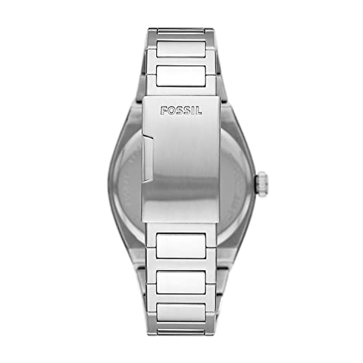 Fossil Men's Everett Quartz Stainless Steel Three-Hand Watch, Color: Silver/Red (Model: FS5984)