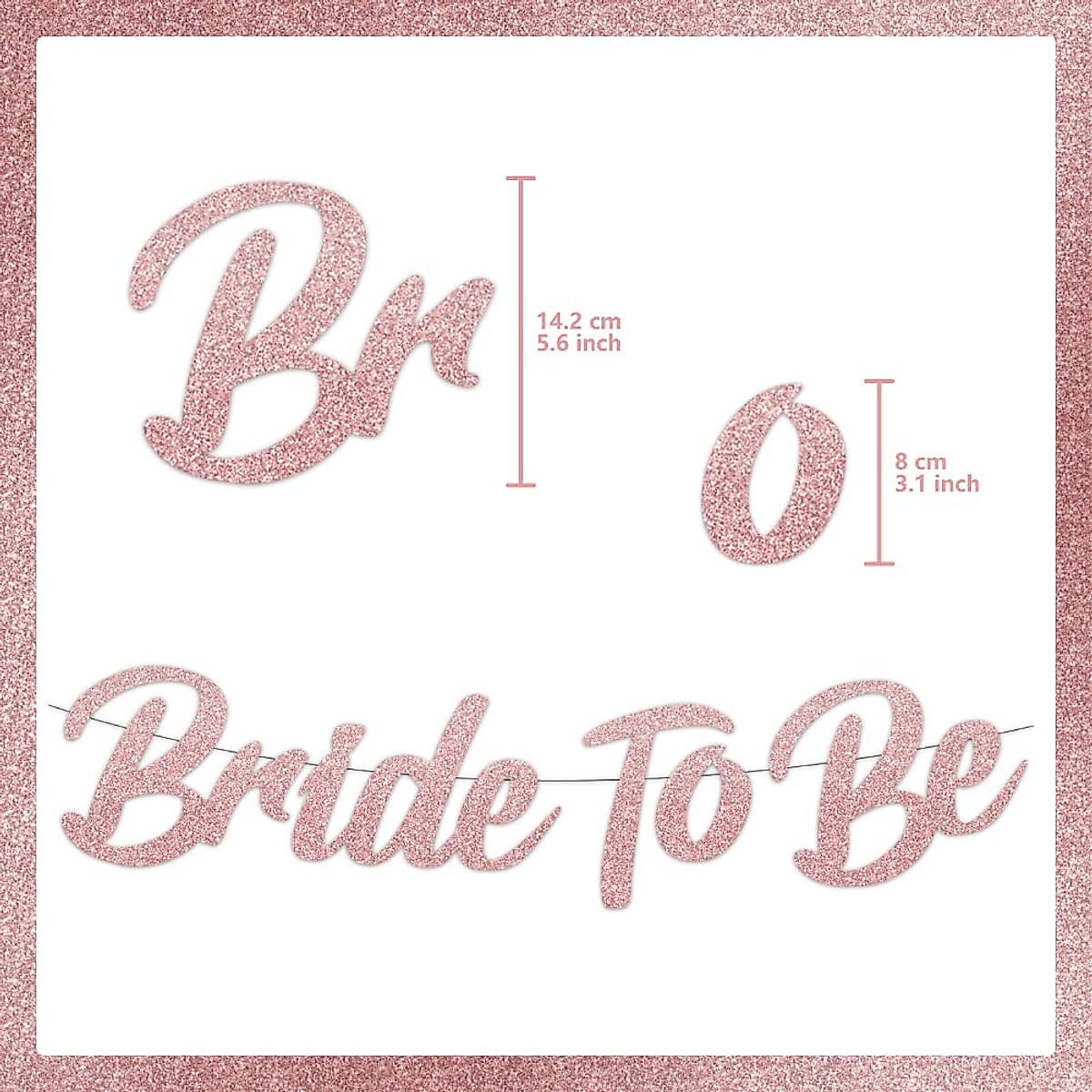 Bachelorette Party Decorations - Rose Gold Bride to be Decorations Wedding Whower Decorations Set Engagement Party with Foil Curtain ,Balloons, Photo Props, 92 Pcs Bridal Shower Decorations Supplies
