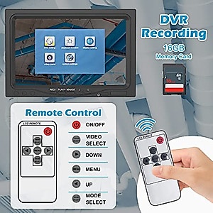 Sanyipace Sewer Camera, Remote Control, 1080P FHD, Zoom in, 100FT/30M, Sapphire Lens, Battery Level Display, 12 Adjustable White LEDs, 7'' LCD Screen, Plumbing Drain Camera, 16GB Card, Battery Powered