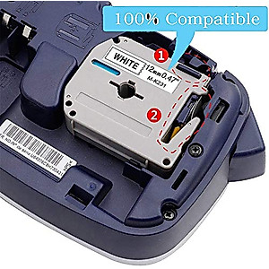ASprink M-K231 Compatible Label Tape Replacement for Brother P Touch M Tape M-K231S 12mm 0.47Inch White MK231 EMK231 MK231S for Brother Ptouch PT-M95 PT-85 PT-75 PT-65, Black on White, 26.2 Ft, 6-Pack