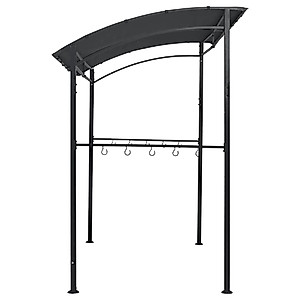 BBQ Gazebo,Park Gazebo,Grill Gazebo,Camping Gazebo,Hardtop Gazebo,Outdoor Gazebo,Weather Resistant,for Garden,Lawn,Patio,House,Yard,Beach,84.6"x59.1"x86.6" Anthracite Steel