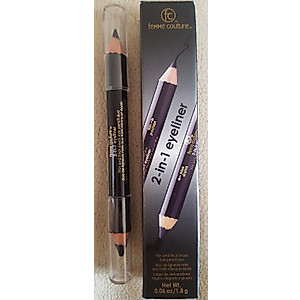 FEMME COUTURE 2 IN 1 EYELINER THIN PRECISION & THICK DRAMA BLACK EYE PENCIL DUO