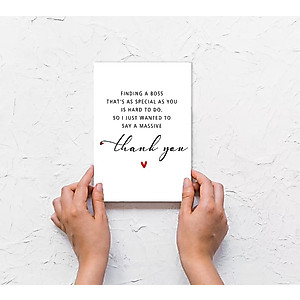 Unique Thank You Boss Day Cards for Boss Manager, National Bosses Day Gifts for Leader, Thank You Gifts Card for Men Women,Boss Appreciation Card for Boss