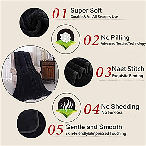 Hokly Soft Blanket Twin Size for All Season Warm Fuzzy Throw Blankets for The Bed Sofa Thermal Lightweight 350GSM Dark Grey 66"*90"